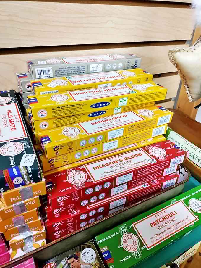 Incense sticks lined up like colorful soldiers, ready to transform your living room into a 1970s meditation retreat.