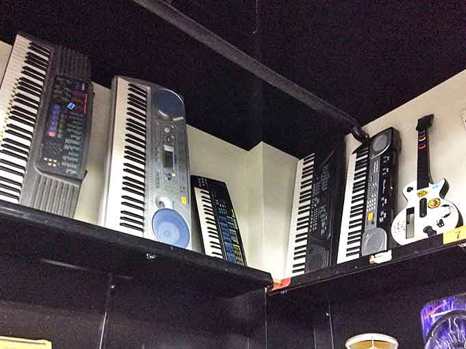 Keyboard heaven for aspiring musicians! These electronic instruments wait patiently for fingers to bring them back to life with everything from Mozart to Metallica.