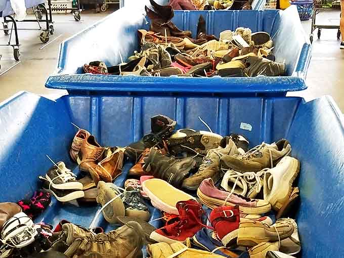 A footwear bonanza that would make Imelda Marcos weak at the knees. Somewhere in this jumble is your perfect pair.