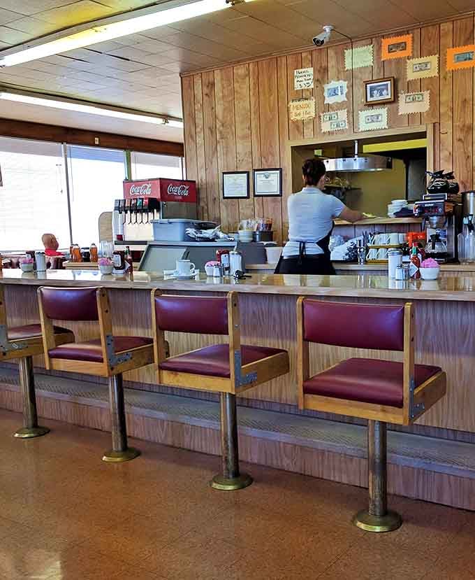 The pass-through window: where culinary magic transitions from kitchen to table. The heartbeat of any great diner.