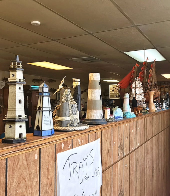 Maritime-themed decorations line the walls, creating a charming "captain's quarters" vibe that's been collecting authenticity for longer than most restaurants have been open.