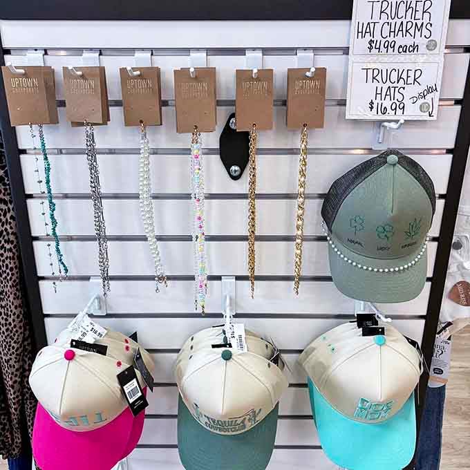 Hat lovers unite! From trucker caps to hat charms, your head can make a statement without your wallet making a complaint.