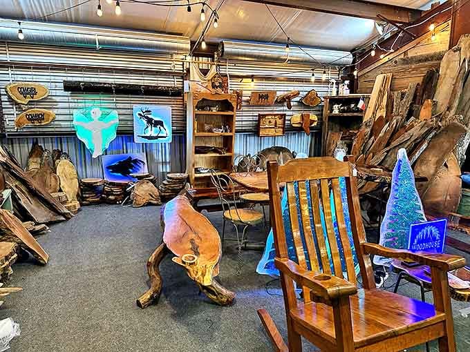 Nature's art gallery – where trees get their second act as stunning furniture pieces that would make Ron Swanson weep with joy.