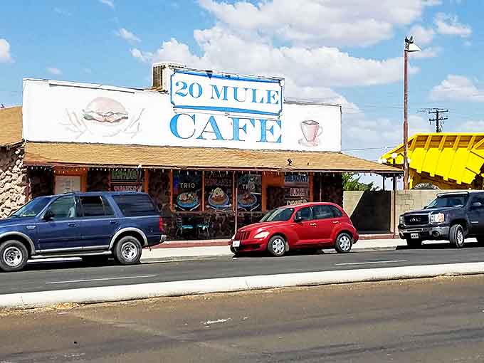 Twenty Mule Team history comes alive! Boron's iconic caf&eacute; serves up hearty breakfasts where miners once fueled up before heading to the borax fields.