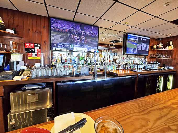 Where spirited conversations flow as freely as the drinks. The perfect place to debate the merits of dry rub versus sauce.