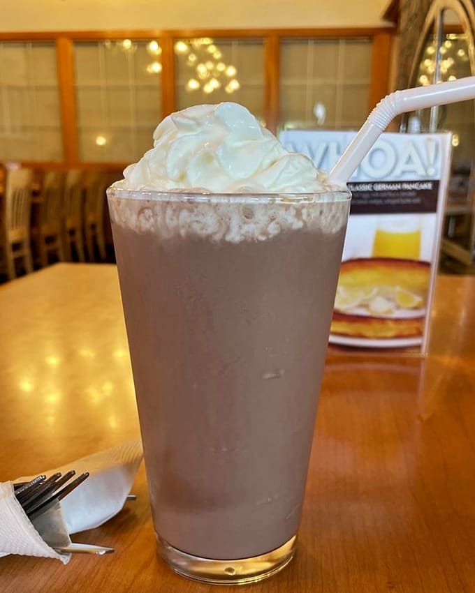 This isn't just chocolate milk—it's a towering monument to the idea that some childhood pleasures should follow us into adulthood.