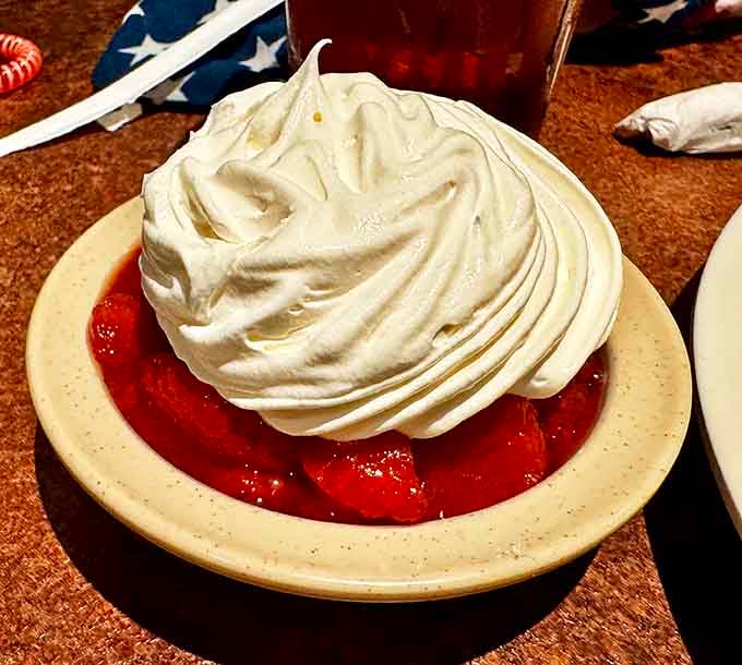 That's not just dessert &ndash; that's a cloud of meringue floating atop strawberries that might make you temporarily forget your name.