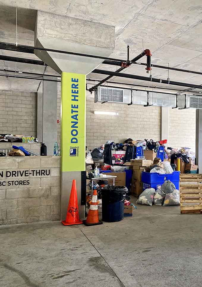 Where one person's "mahalo and goodbye" becomes another's "aloha and hello." The donation area buzzes with activity as items begin their second-chance journey.