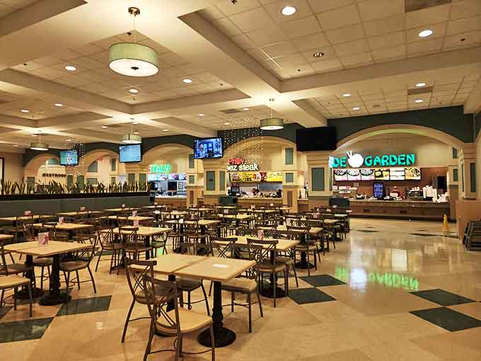 The food court&mdash;that magical oasis where shopping stamina is restored and family negotiations over "just one more store" take place.