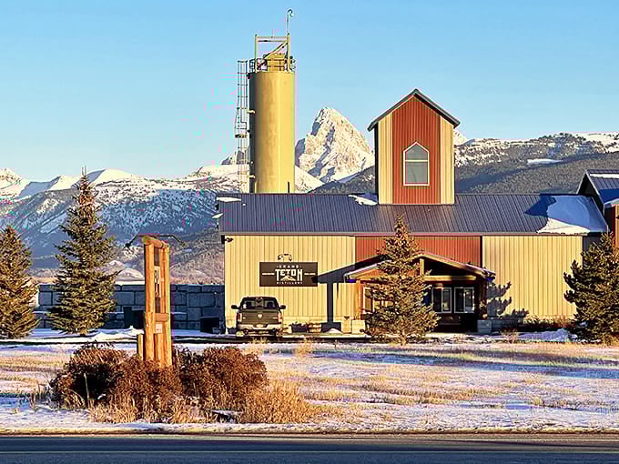 Grand Teton Distillery crafts spirits against a backdrop that makes every bottle look like it should be in a museum.