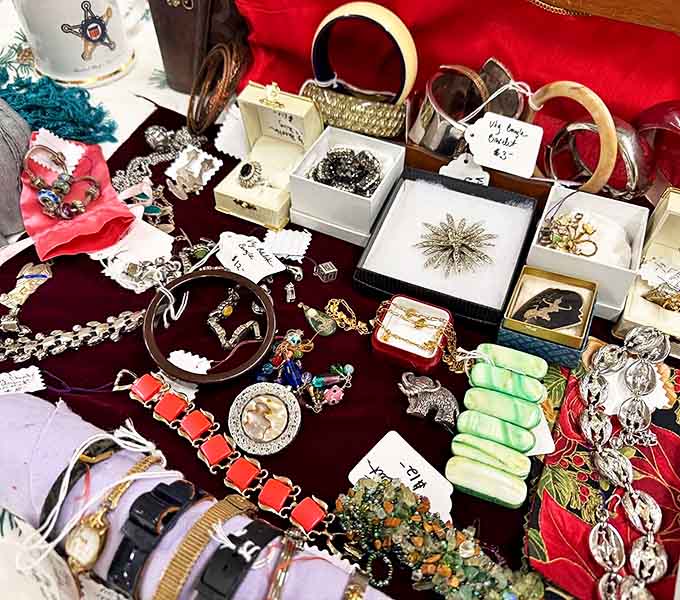 Jewelry that whispers of cocktail parties past&mdash;each brooch, bracelet and necklace carries decades of special occasions in its sparkle.