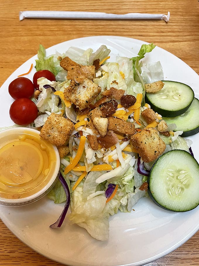 A garden-fresh salad that somehow makes virtue feel indulgent&mdash;crunchy, colorful, and cleverly disguised as health food.