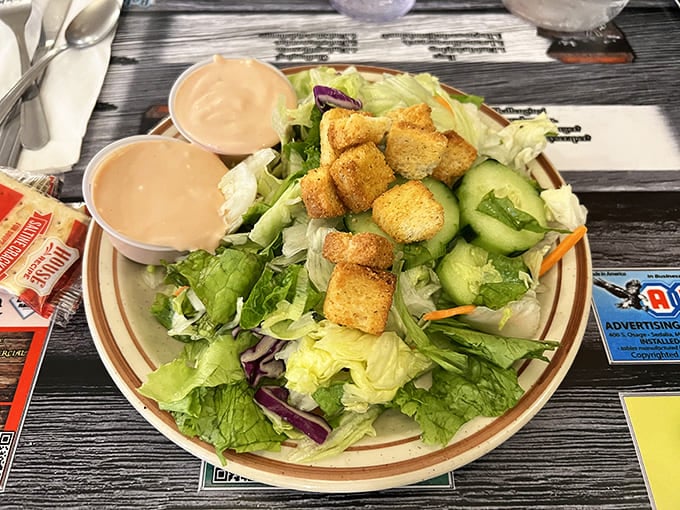 A garden-fresh salad that doesn't apologize for being healthy&mdash;crisp, colorful, and served with dressing that makes virtue taste like indulgence.