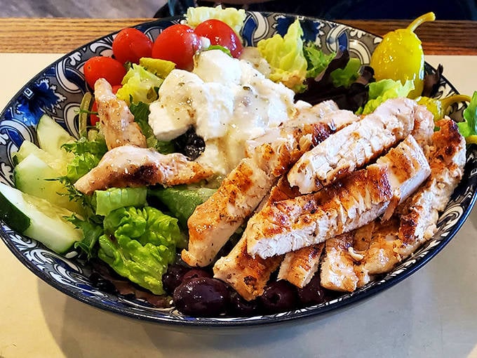 A Greek salad that proves vegetables can be more than just an obligation&mdash;they can be a celebration with the right companions.