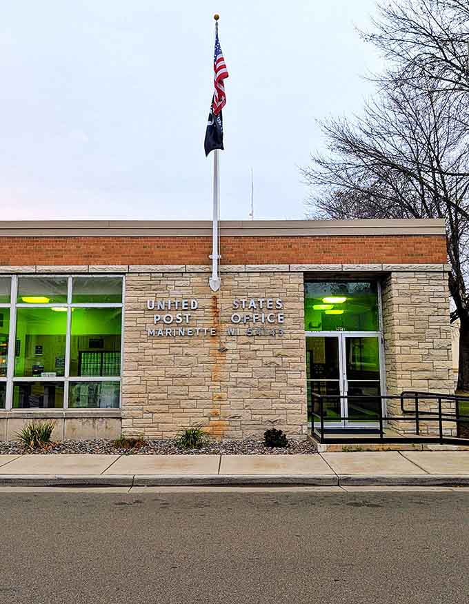 Even Marinette's post office has architectural character—a testament to when public buildings were designed to inspire rather than merely function.