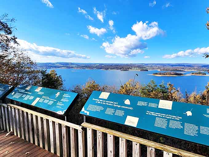 Educational panels with million-dollar views. Learning about local ecology while your eyes feast on panoramas that no classroom could contain.