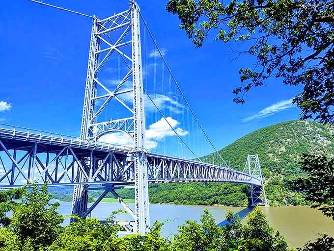 The Bear Mountain Bridge spans the mighty Hudson, connecting park sections while providing views that make traffic jams almost worth it.