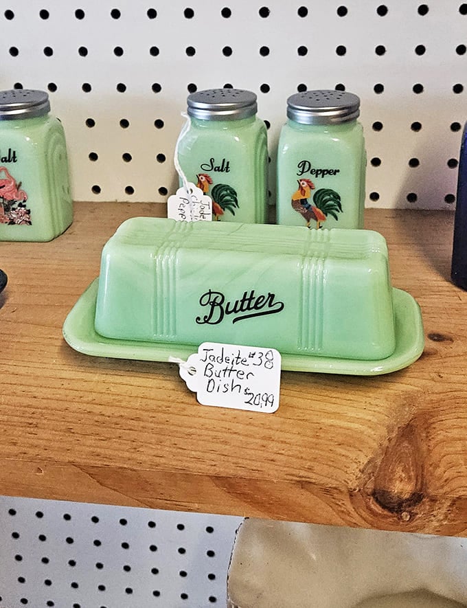 Jadeite kitchenware that would make your grandmother swoon and modern collectors reach for their wallets without hesitation.