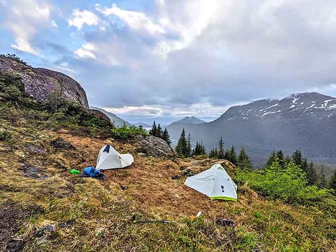 Camping with a million-dollar view that no luxury hotel can match. These tents have better real estate than most Manhattan penthouses.