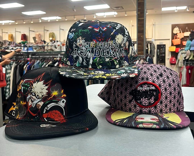 Anime enthusiasts, rejoice! These character-adorned caps prove Uptown Cheapskate embraces all style tribes, from fashionistas to passionate fandom collectors.