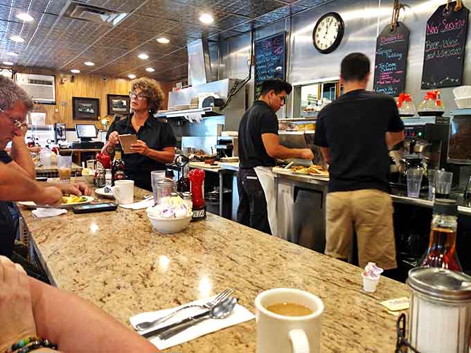 Where breakfast magic happens. The open kitchen design lets you witness the choreographed dance of spatulas and skillets that results in your morning masterpiece.