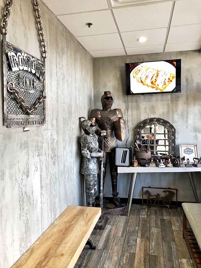 Even the décor tells Saugus's story – those knights in armor nodding to the town's ironworking heritage while you wait for your pancakes.