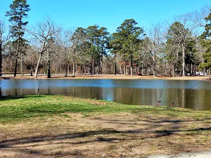Fishing at this tranquil pond costs nothing but time &ndash; which, in retirement, finally becomes the abundant resource it always should have been.