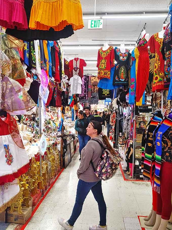 A kaleidoscope of culture where every aisle tells a different story. Fashion anthropology at its most vibrant and accessible.