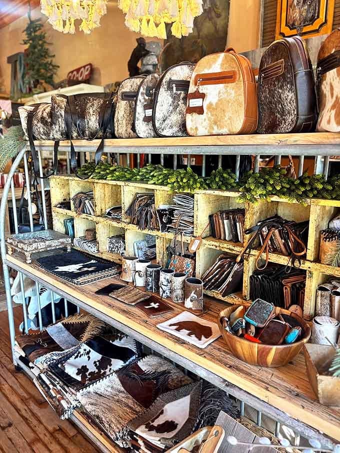 Cowhide accessories and Western leather goods that bring authentic ranch style into any home, no cattle required.