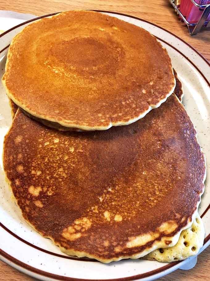 These pancakes aren't trying to reinvent breakfast&mdash;they're just executing the classics with the kind of golden-brown perfection that makes you pause mid-bite in appreciation.