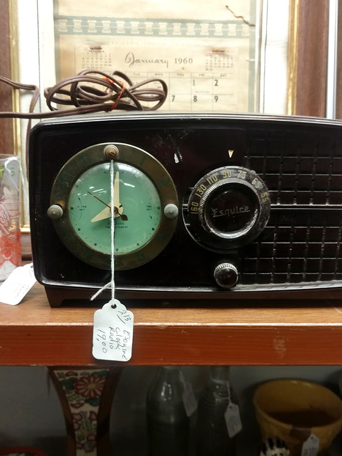 An Esquire radio that once delivered war news, baseball games, and soap operas to families gathered around it like a hearth.