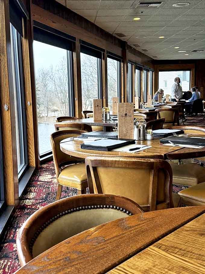 Sunlight streams through windows onto tables where memories are made. This isn't just seating—it's front-row tickets to happiness.