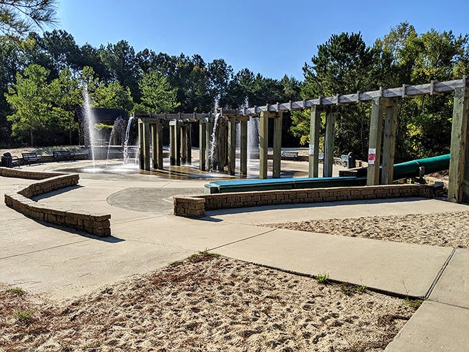 Summer's best friend &ndash; this splash pad offers refreshing fun that's significantly more appealing than the swamp cooler at your uncle's lake house.
