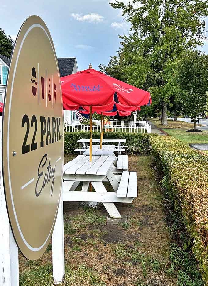 22 Park Eatery's outdoor seating beckons with the promise of leisurely meals where checking your watch becomes completely optional.