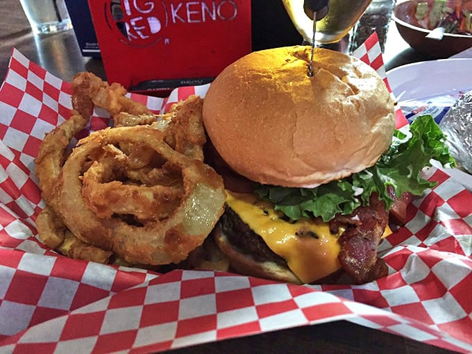 The bacon cheeseburger that launched a thousand cravings, with those legendary onion rings playing a supporting role worthy of an Oscar.