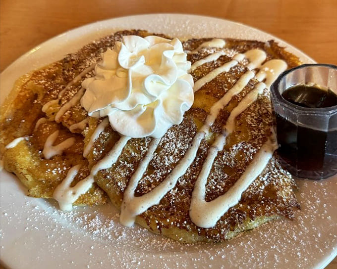 These cinnamon roll pancakes brilliantly solve the breakfast dilemma of "sweet or sweeter?" by answering "Yes, absolutely both."