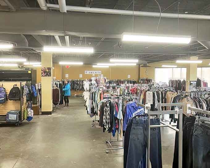 The expansive clothing department could outfit a small village, with enough variety to satisfy even picky fashionistas.