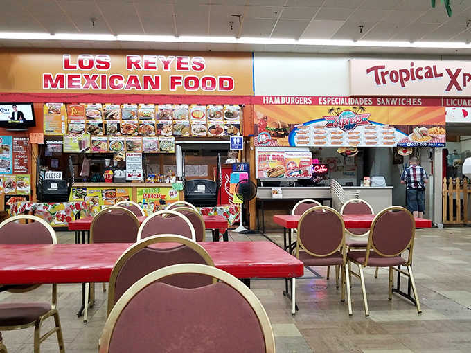 The food court &ndash; where shopping energy gets replenished with authentic Mexican cuisine. Fuel for the bargain hunting marathon ahead.