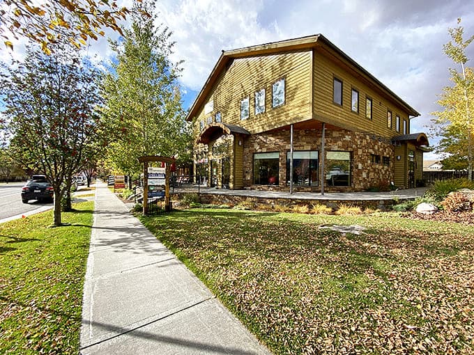 Fall in Driggs paints the town in golden hues, making even a simple stroll to lunch feel like walking through a masterpiece.