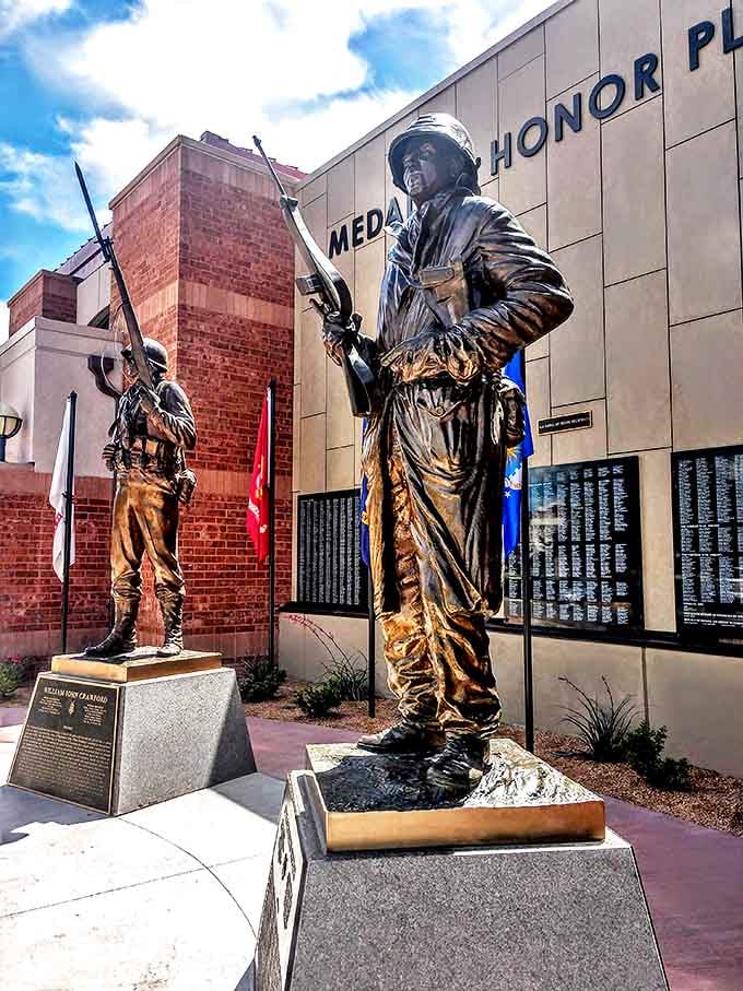 Heroes Plaza honors sacrifice with dignity &ndash; a quiet reminder of the values that bind communities together regardless of housing prices.