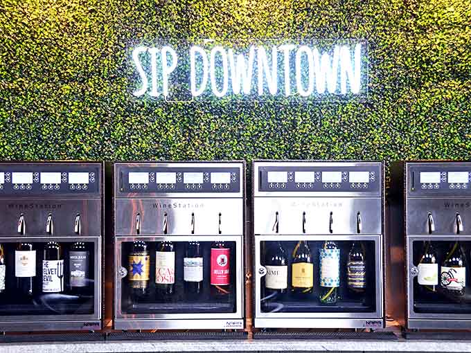 Sip Downtown brings wine culture to rural Missouri with self-serve stations that let you sample vintages without big-city pretension or prices.