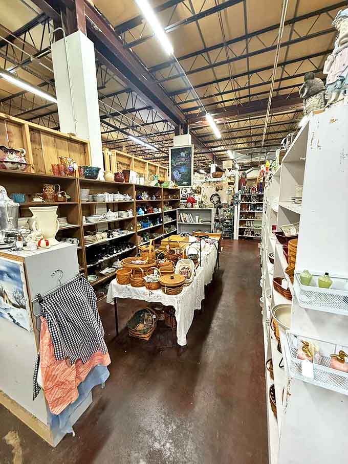 Each booth is a carefully curated mini-museum, reflecting the personality and passions of vendors who truly understand the art of the find.