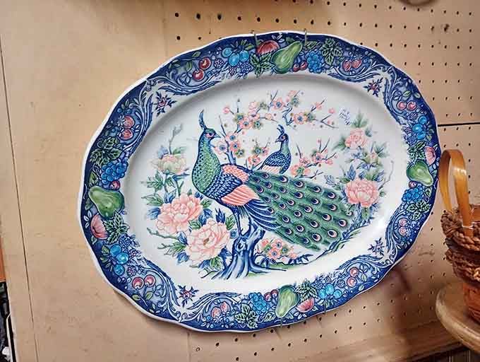 This peacock platter isn't just decorative china&mdash;it's Sunday dinners with grandma and the "good dishes" that only came out for company.