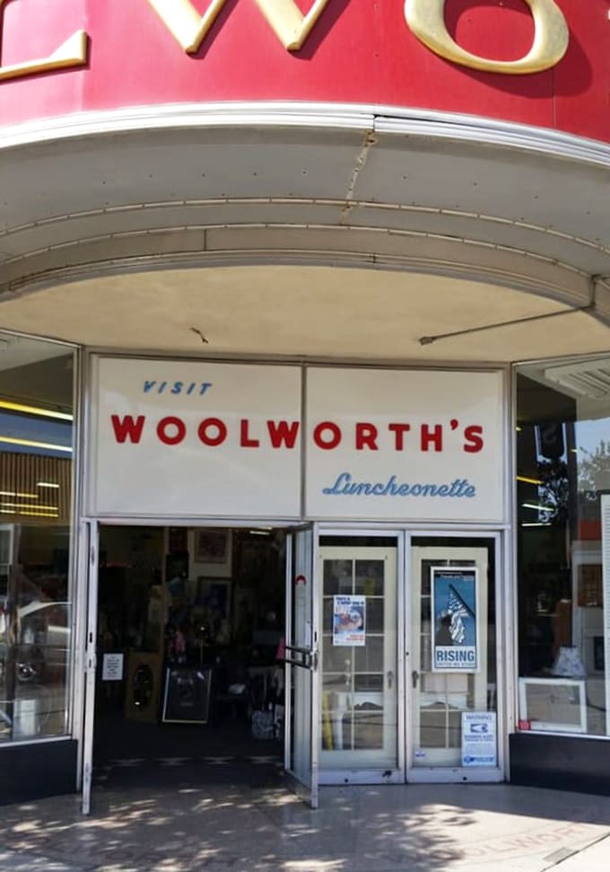 Visit Woolworth's Luncheonette isn't just a sign—it's an invitation to step back into a simpler time when lunch counters were social media.