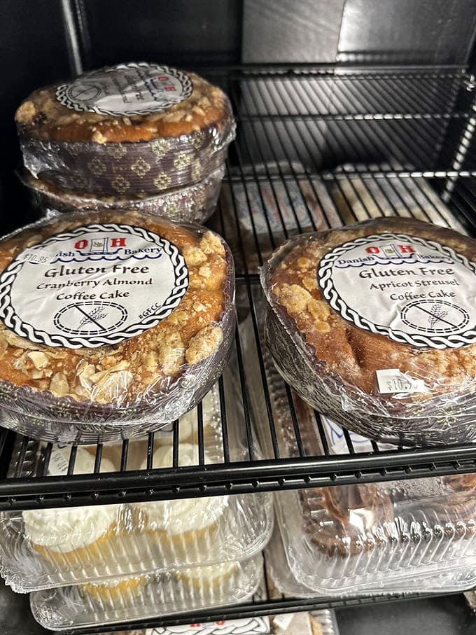 Gluten-free doesn't mean joy-free at O&H. These coffee cakes prove dietary restrictions and deliciousness can peacefully coexist.