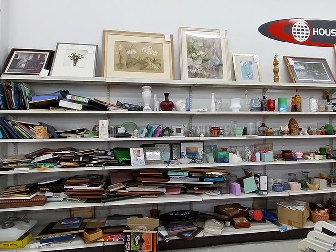 Home d&eacute;cor heaven where someone's discarded art becomes your conversation piece. One person's kitsch is another's vintage treasure.