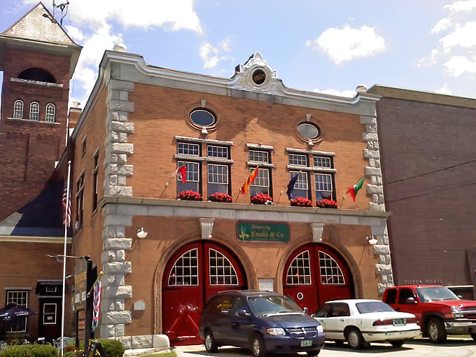The lounge area feels like your coolest friend's living room, if your friend happened to collect fascinating firefighting memorabilia.