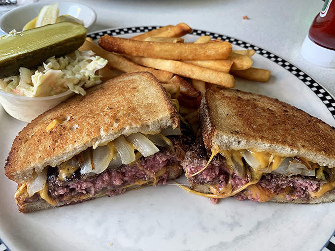 The patty melt&mdash;that perfect marriage of burger and grilled cheese&mdash;arrives with the telltale signs of greatness: golden bread, melty cheese, and juicy meat.