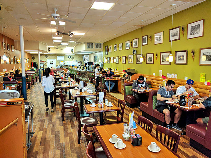 A dining room where strangers become neighbors over coffee refills and the shared language of good food.