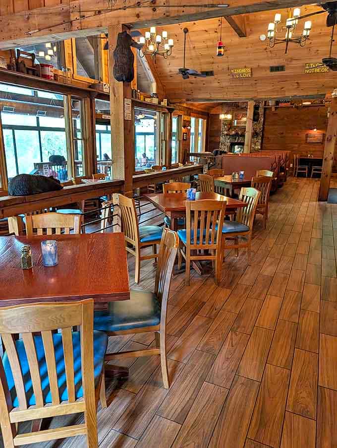 Wooden beams, natural light, and taxidermy create dining spaces that feel both intimate and communal &ndash; like your favorite uncle's cabin, but with better food.